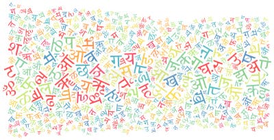 Hindi Alphabet Texture Background Stock Illustration - Illustration of ...
