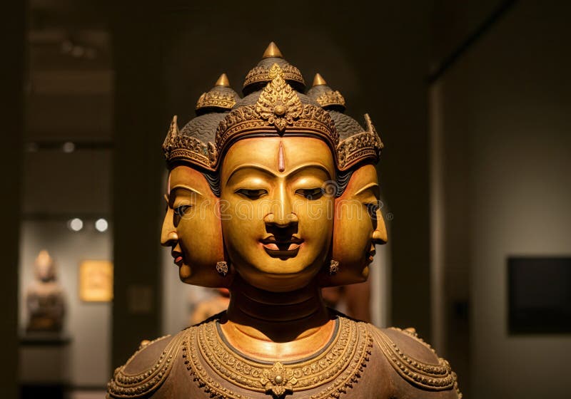 A Hindu god brahma stock illustration. Illustration of meditation ...