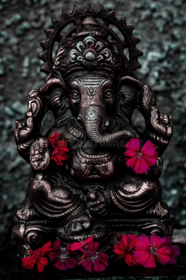 Hindu God Ganesh Isolated on White with Clipping Path . Stock Photo ...