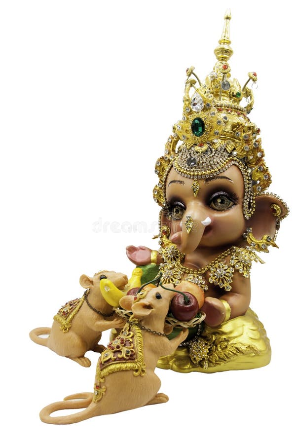 Hindu God Ganesha.ganesha and Rats Stock Image - Image of ganesha ...