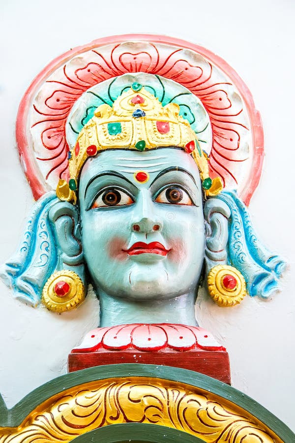 Hindu Goddess with a Blue Face Stock Photo - Image of colorful, colors ...