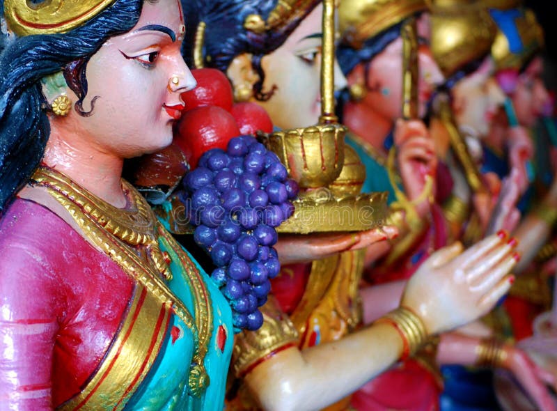 Hindu Goddess Statues stock image. Image of statues, hands - 8847039