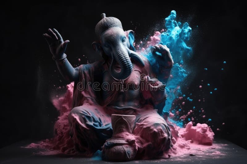 Hindu Mythology God Ganesh. Created with Generative AI Technology ...