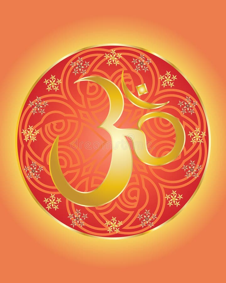 Hindu om symbol stock vector. Illustration of ancient - 19887968