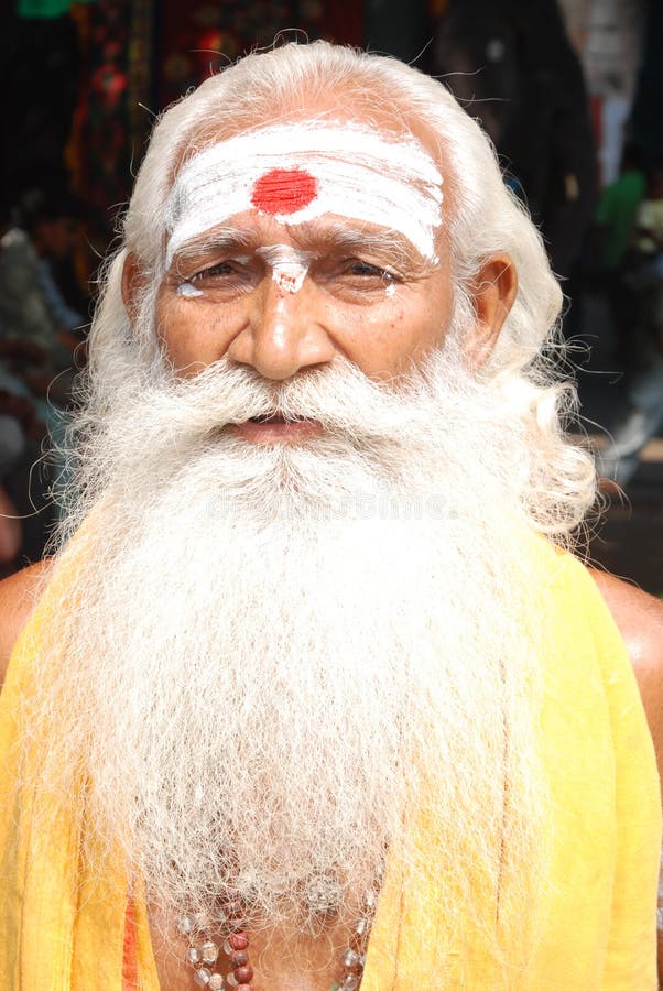 The Hindu Sadhu in Portrait Editorial Stock Photo - Image of life ...