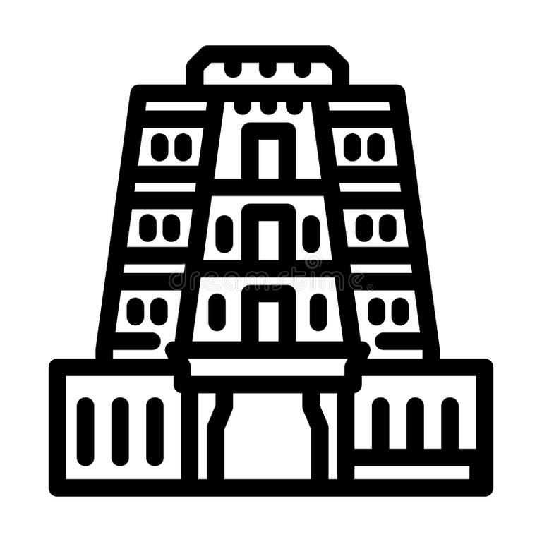 Hindu Temple God Om Line Icon Vector Illustration Stock Illustration ... Hindu Temple God Om Line Icon Vector Illustration Stock Illustration ...