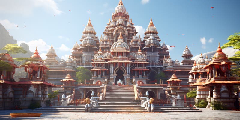 Hindu Temple stock illustration. Illustration of building - 287859764