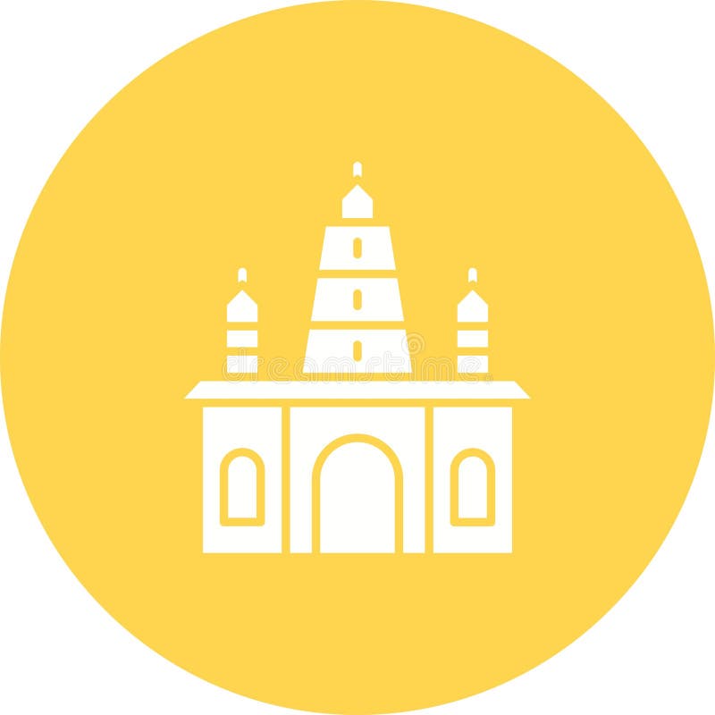 Hindu Temple Icon Vector Image. Stock Vector - Illustration of isolated ...