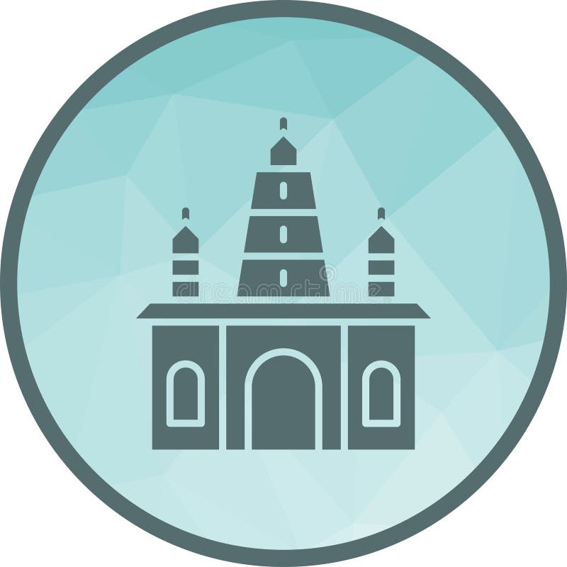 Hindu Temple Icon Vector Image. Stock Vector - Illustration of icon ...