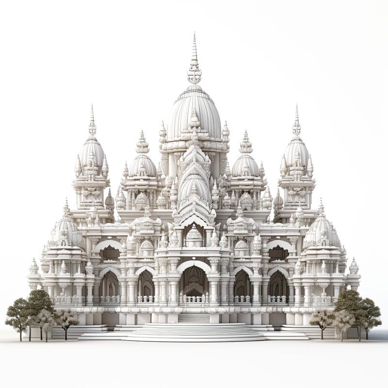 Hindu Temple in India. Generative Ai Art Stock Illustration ...