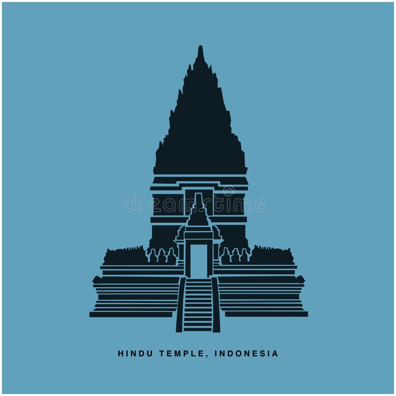 Hindu Temple, Indonesia Vector Icon. a Beautiful Hindu Temple Icon ...