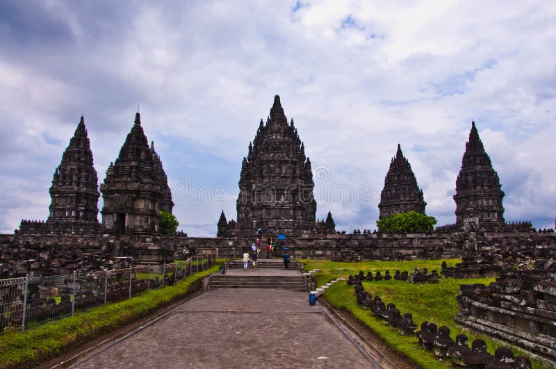 Hindu Temple Prambanan. Indonesia Stock Image - Image of donations ...