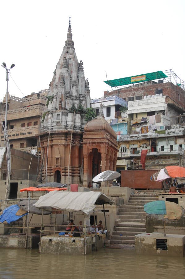 Hindu Temple at Varanasi India Editorial Photography - Image of lamp ...