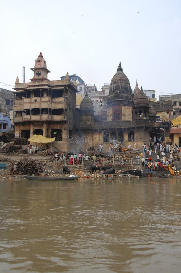 Hindu Temple at Varanasi India Stock Image - Image of monk, ancient ...