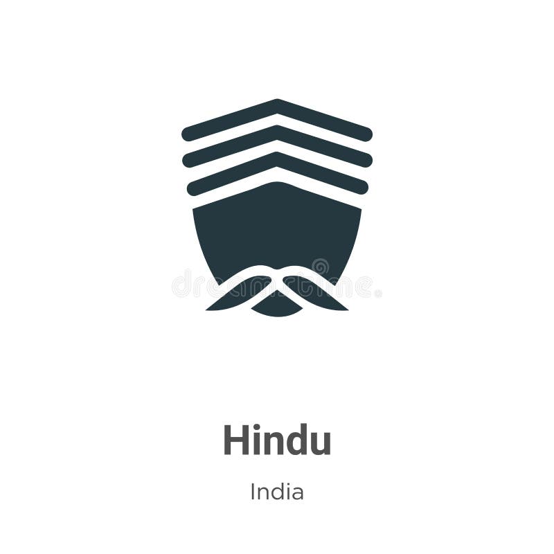 Hindu Temple Vector Icon on White Background. Flat Vector Hindu Temple ...