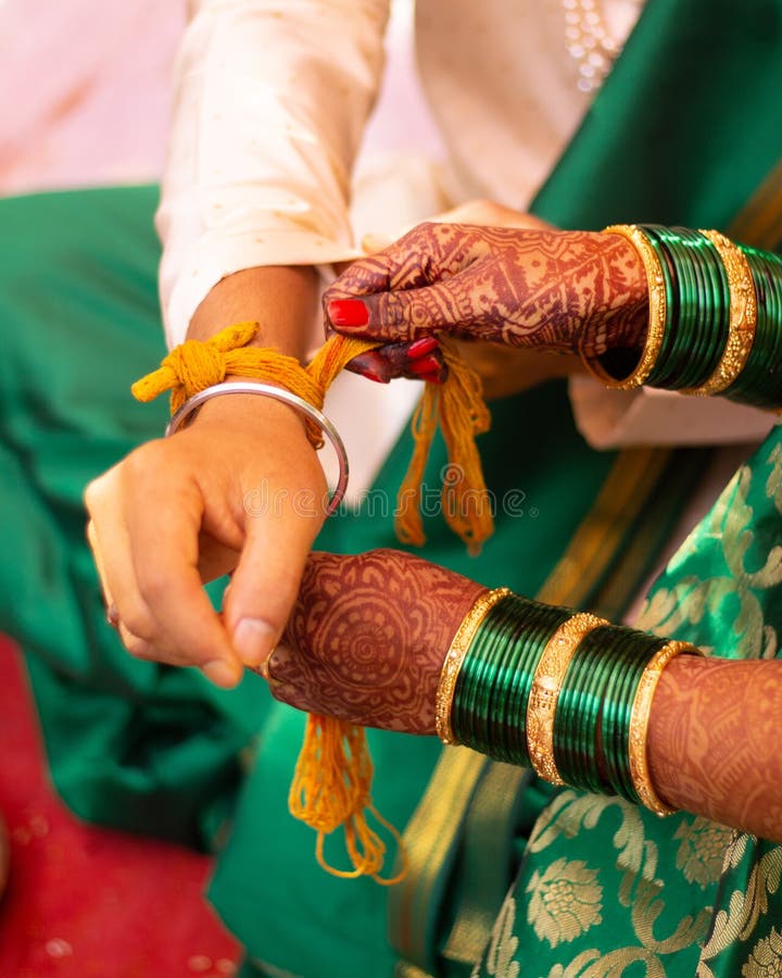 Hindu Wedding Ritual Haldi Ceremony Stock Image - Image of textile ...