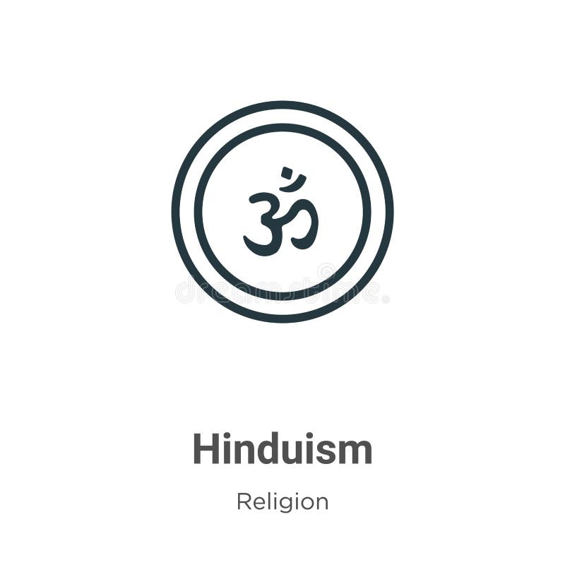 Hinduism Outline Vector Icon Thin Line Black Hinduism Icon, Flat Vector ...