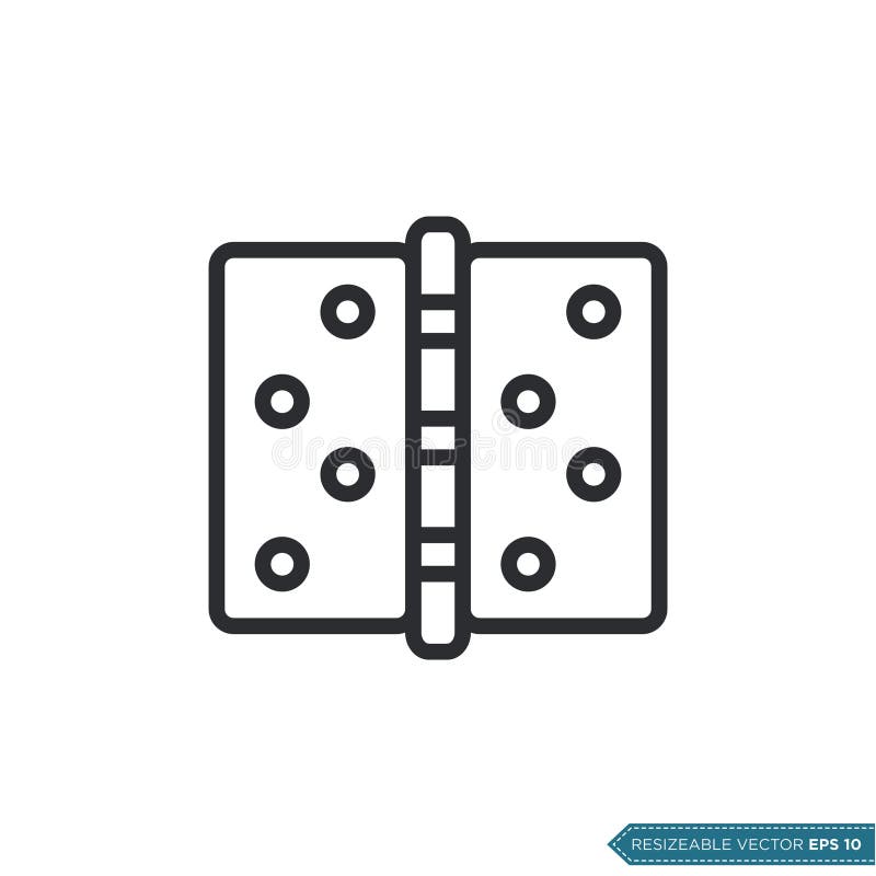 Black Color Hinge Icon Vector Template Illustration Design Stock Vector ...