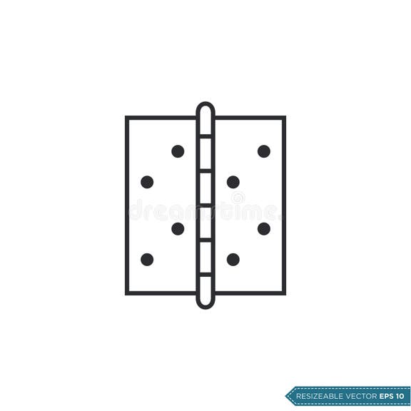 Black Color Hinge Icon Vector Template Illustration Design Stock Vector ...
