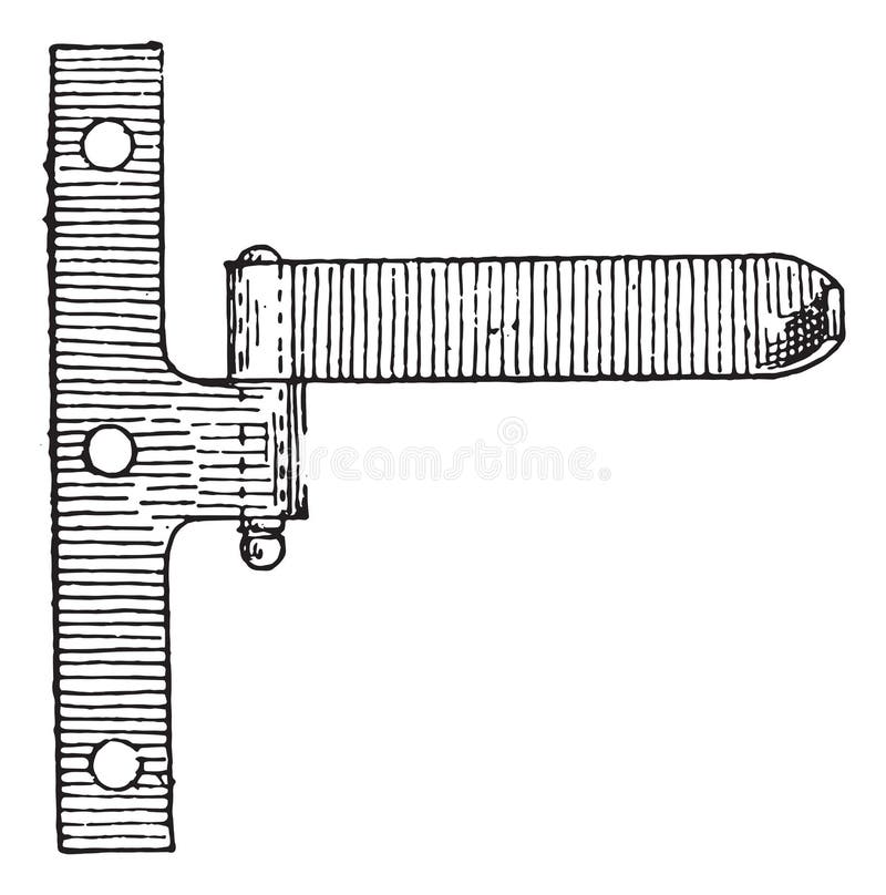 Hinge, vintage engraving stock vector. Illustration of function - 163070127