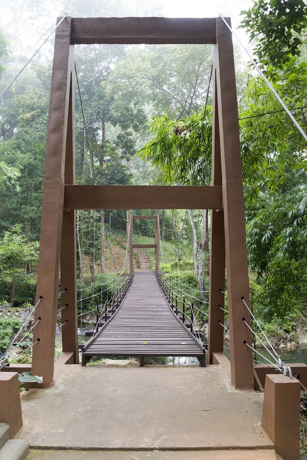 The hinged bridge. stock photo. Image of weather, nature - 84429230
