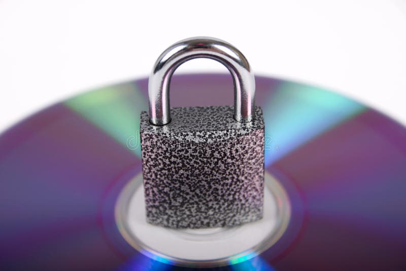The Hinged Lock on Compact Disk Stock Image - Image of objects, metal ...