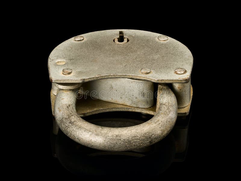 Hinged lock lying on table stock photo. Image of storage - 211598512