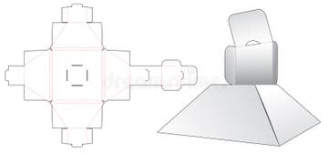 Hinged Pyramid Box Die Cut Template Design Stock Vector - Illustration ...