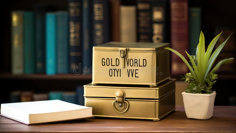 Hinged quotation box stock illustration. Illustration of collectible ...