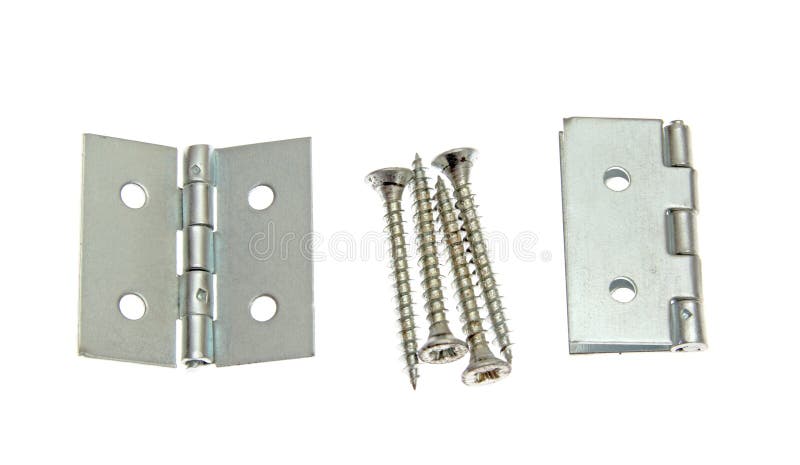 Hinges and screws stock photo. Image of holes, joinery - 17997762