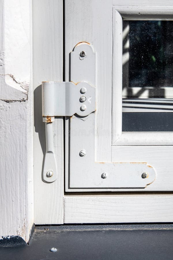 Hinges for a Wooden Window. Wooden Window Frame Stock Image - Image of ...