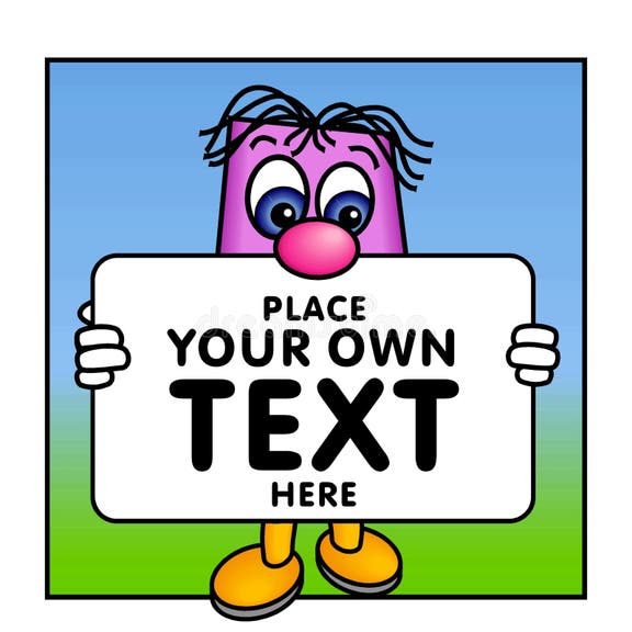 Hinky with Poster stock vector. Illustration of cartoon - 2450278