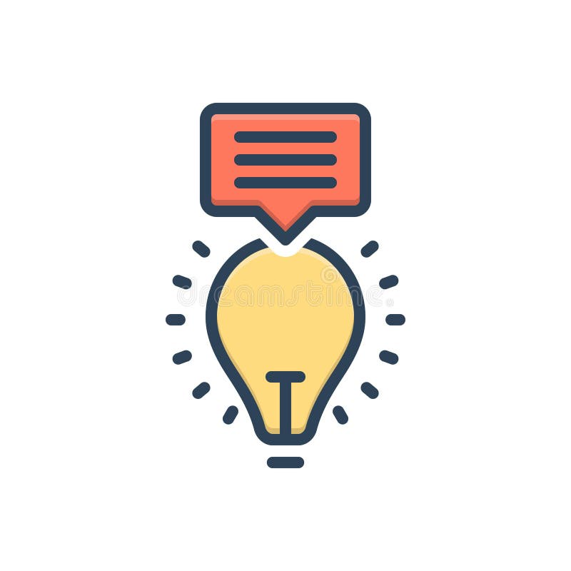 Color Illustration Icon for Hint, Suggestions and Pinpoint Stock Vector ...