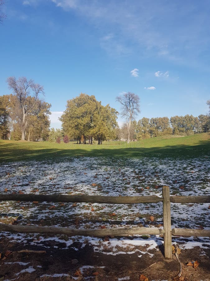 A Hint If Winter in the Start of Fall Stock Photo - Image of winter ...