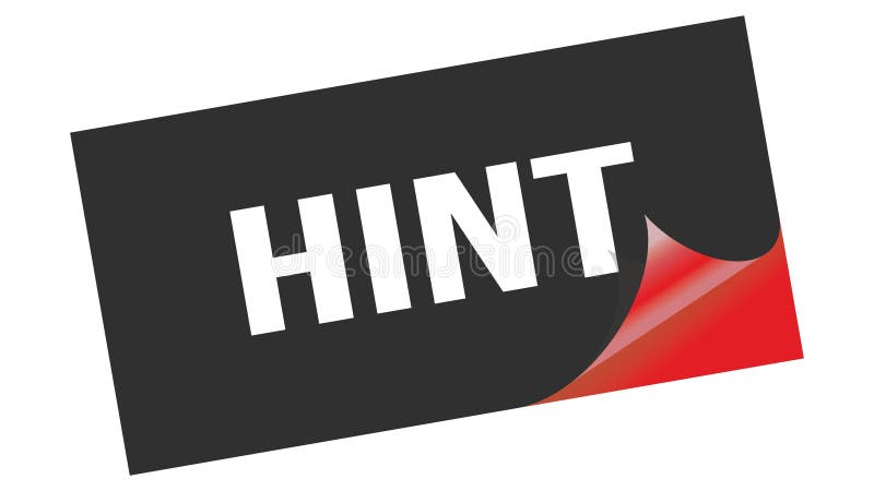 HINT Text on Black Red Sticker Stamp Stock Illustration - Illustration ...