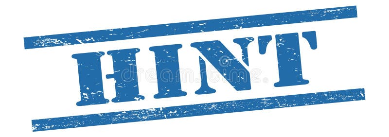 HINT Text on Blue Grungy Lines Stamp Stock Illustration - Illustration ...