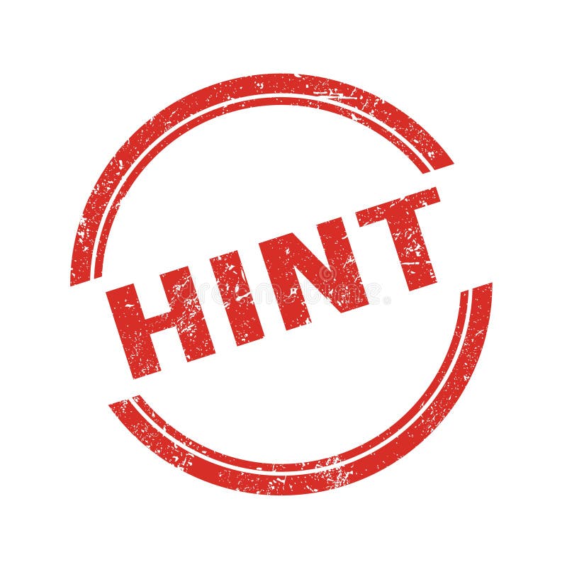 HINT Text Written on Red Grungy Round Stamp Stock Illustration ...