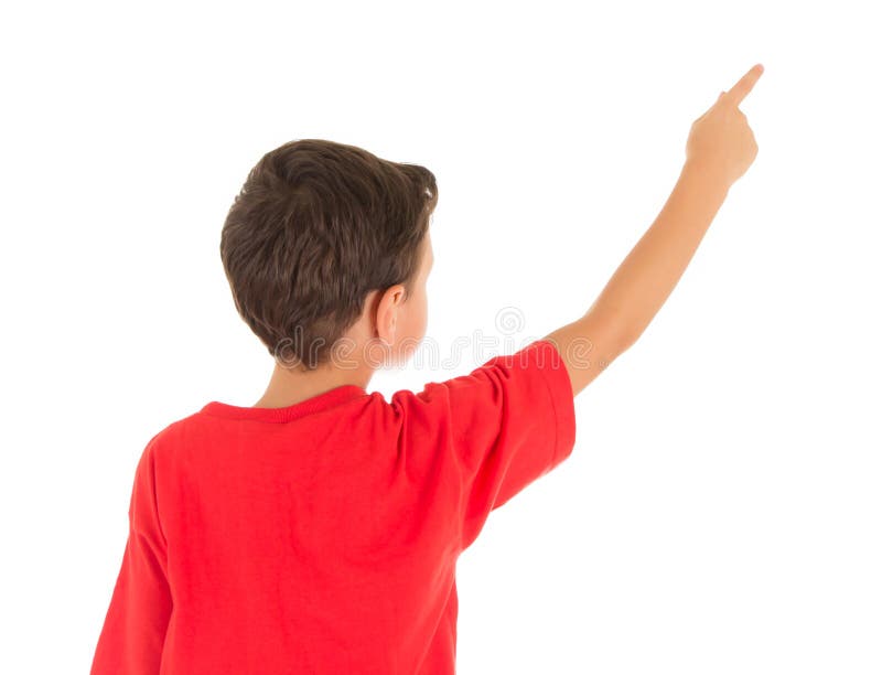 Junge, Der Mit Seinem Finger Zeigt Stockfoto - Bild von finger ...