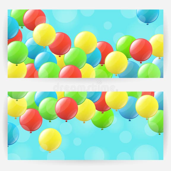 Hintergründe mit Ballonen vektor abbildung. Illustration von bunt ...
