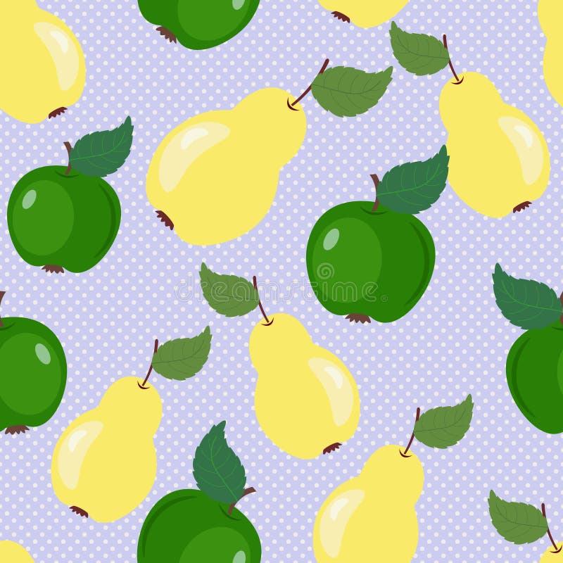 Hintergrund Mit Äpfeln Und Birnen Vektor Abbildung - Illustration von ...