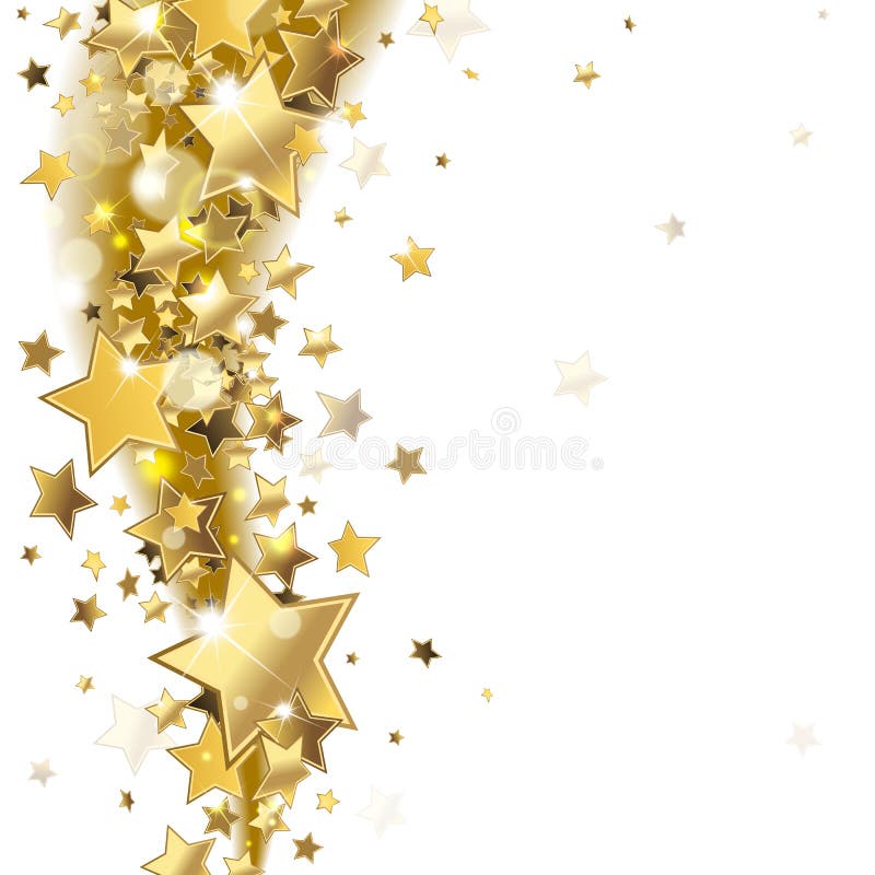 Hintergrund Mit Goldsternen Vektor Abbildung - Illustration von ...
