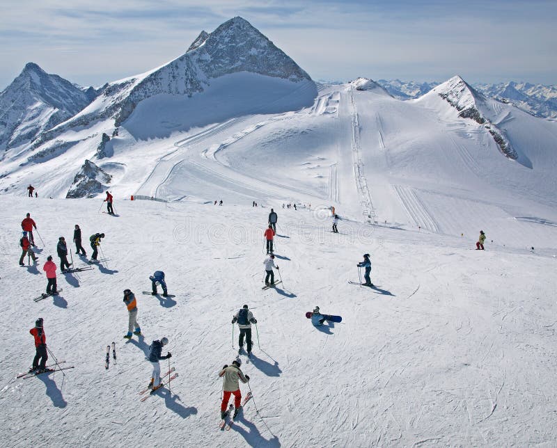Hintertux Glacier Ski Area in the Austrian Alps Editorial Stock Photo ...