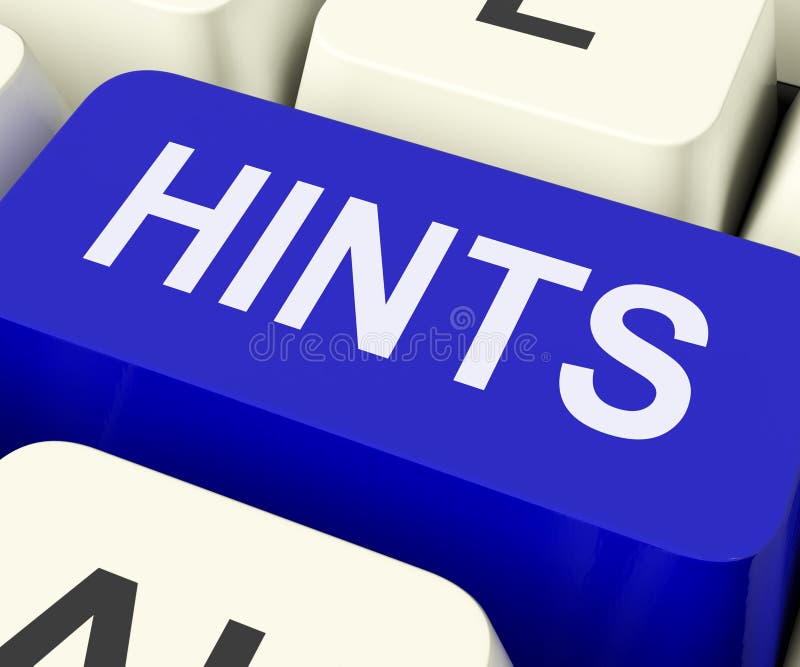 Hints Key Shows Tips Suggestions and Advice Stock Image - Image of ...