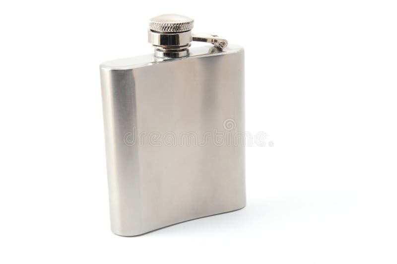 Hip flask stock photo. Image of brandy, isolated, container - 7098180