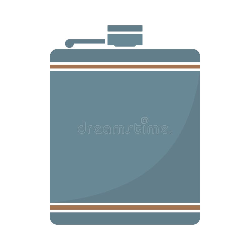 Hip Flask Vector stock vector. Illustration of drink - 206497995