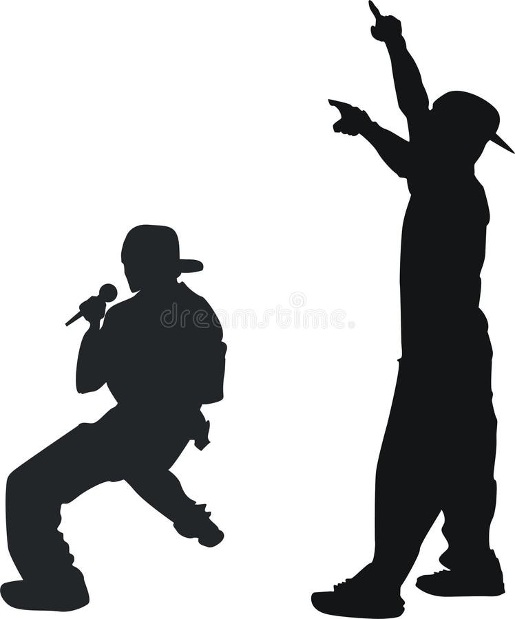 Rap Silhouette Stock Illustrations – 1,992 Rap Silhouette Stock ...