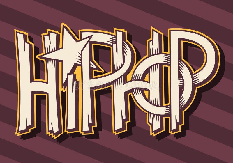 Hip Hop Artistic Custom Graffiti Style Label Lettering Design. Stock ...