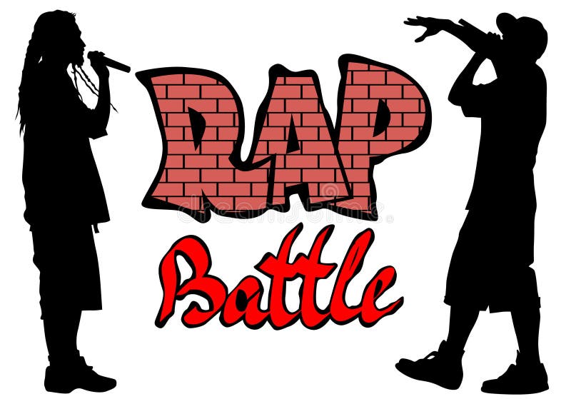 Rap battle three stock vector. Illustration of microphon - 138342127