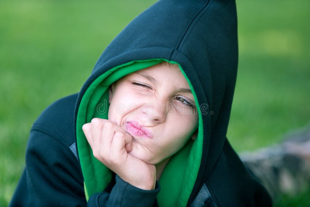 Hip-hop boy making faces stock photo. Image of masculine - 14608114