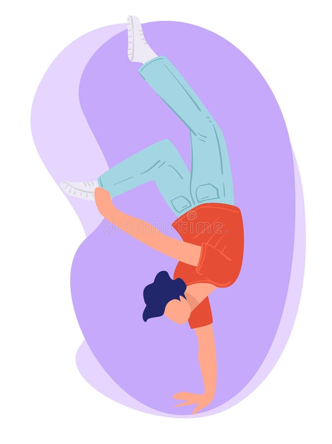 Hip Hop or Breakdance Performer, Dance Studio Vector Stock Vector ...